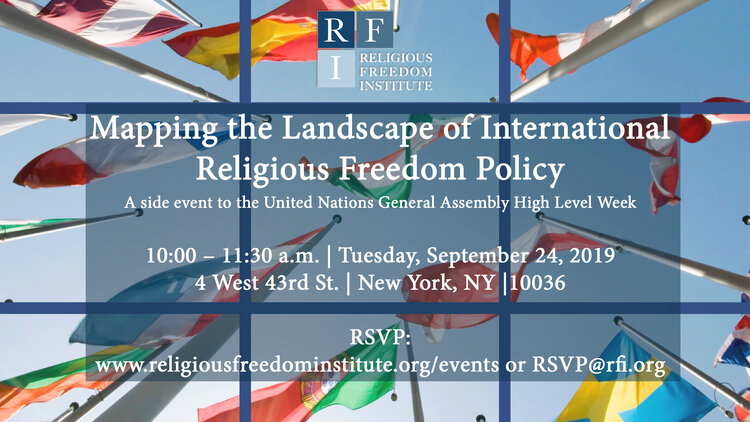 Event Next Week on International Religious Freedom - LAW AND RELIGION FORUM